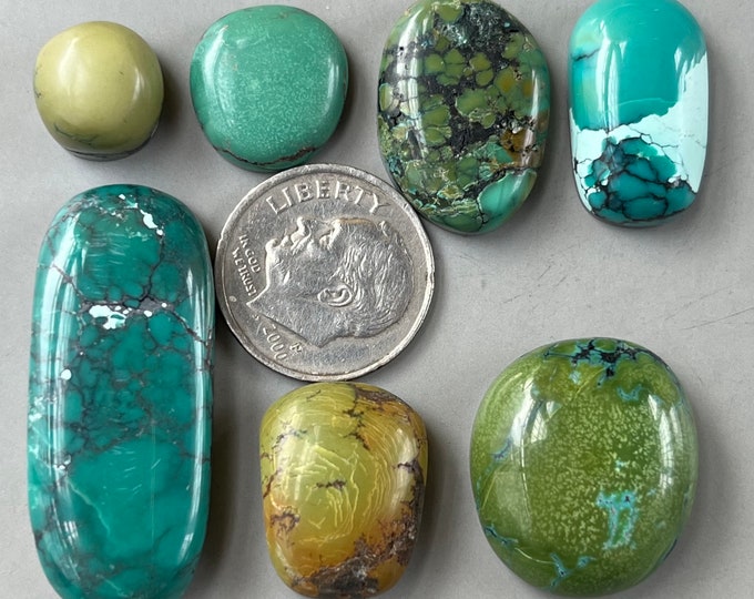 Stabilized Green Freeform Bamboo Mountain Hubei Turquoise Cabochon ...