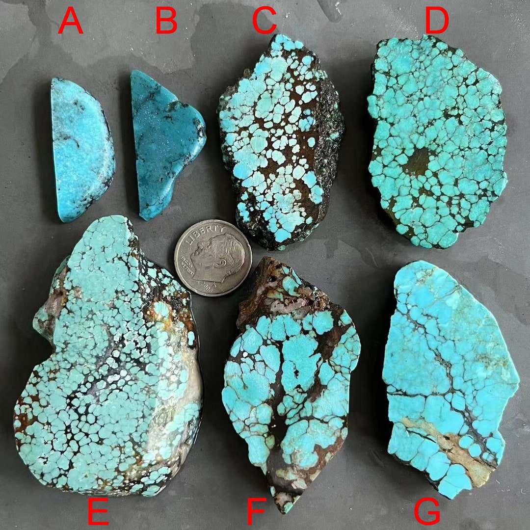 Stabilized Blue Cloud Mountain Hubei Turquoise Rough Mineral Slice/raw ...