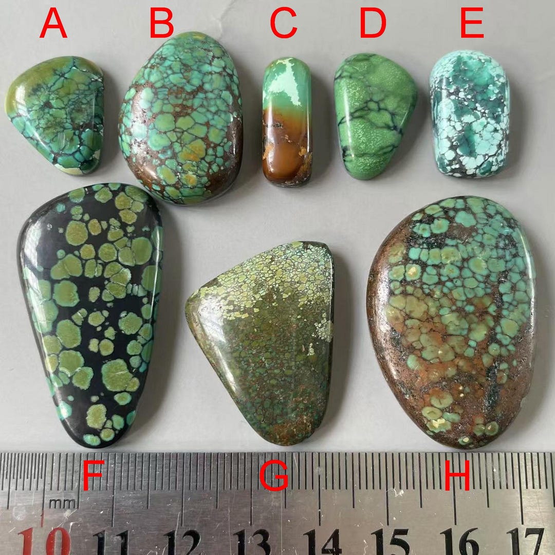 STB Green Freeform Bamboo Mountain Hubei Turquoise Cabochon/stabilized ...