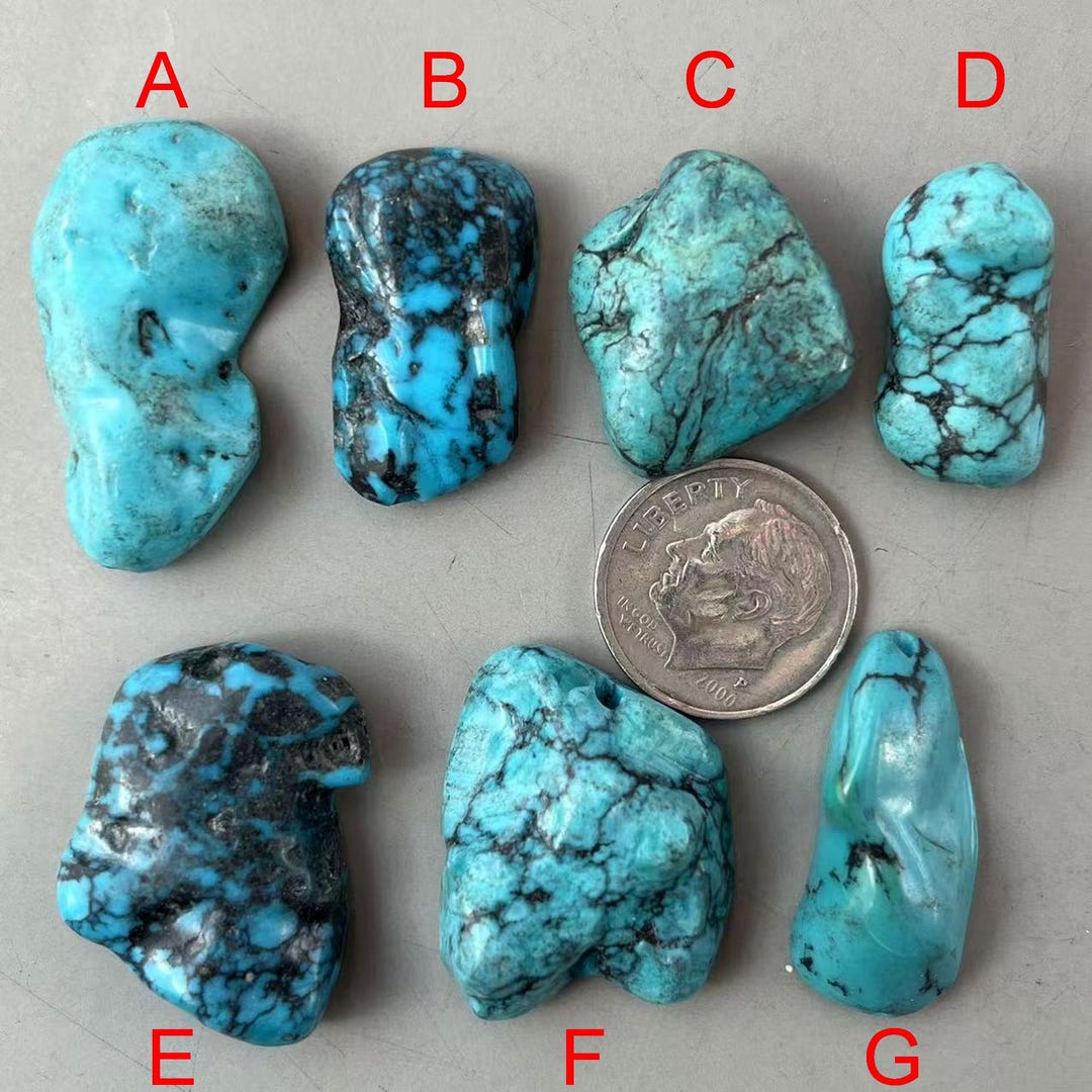 Drilled Stabilized Blue Cloud Mountain Hubei Turquoise Rough Mineral ...