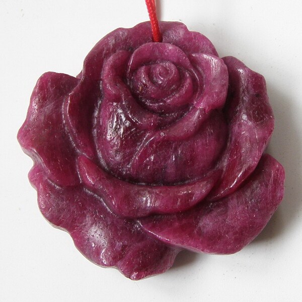 Carved Rose Pendant - Etsy