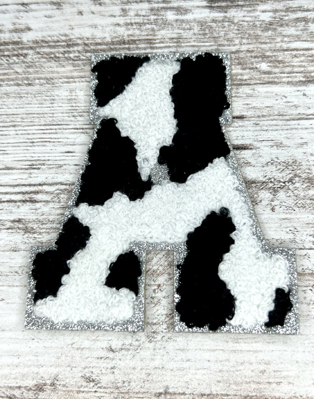 Patch Letters Cow Print - Etsy