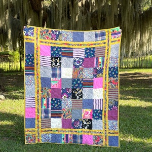 Patchwork Memory Quilt/memory Quilt/memory Quilt Made From Clothing - Etsy