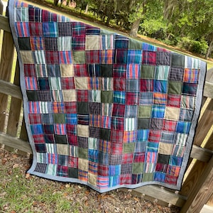 Patchwork Memory Quilt/memory Quilt/memory Quilt Made From Clothing - Etsy