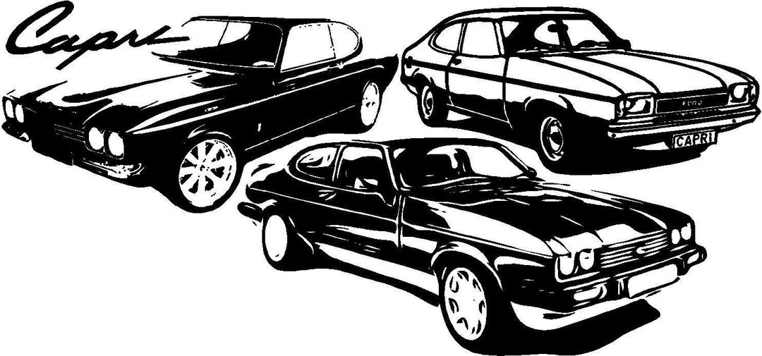Ford Capri Wall Art Vinyl Sticker - Etsy