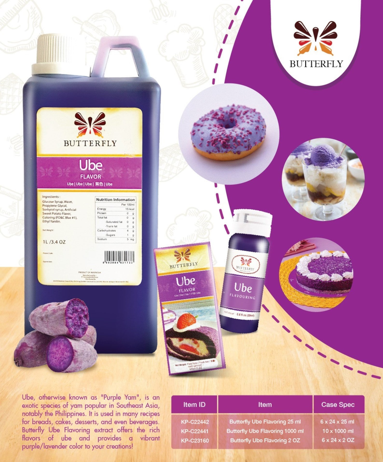 UBE Flavoring Purple Yam UBE Flavoring Bulk 7 Bottles-pack - Etsy Canada