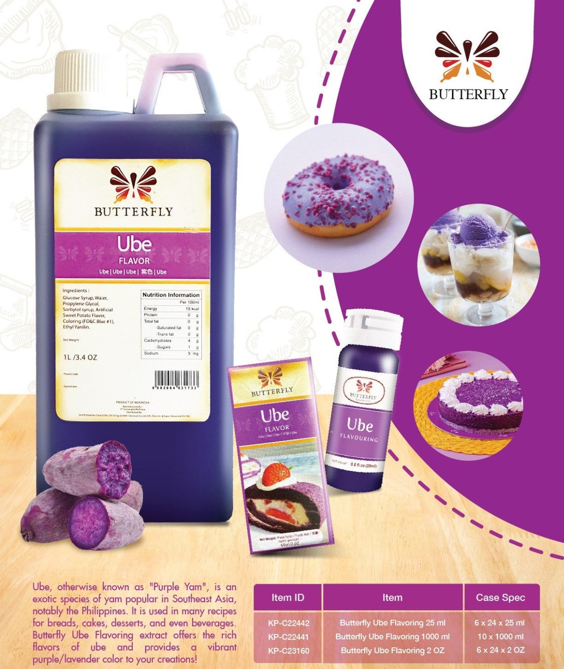 UBE Flavoring Butterfly Premium Purple Yam Flavoring 2 PACK | Etsy