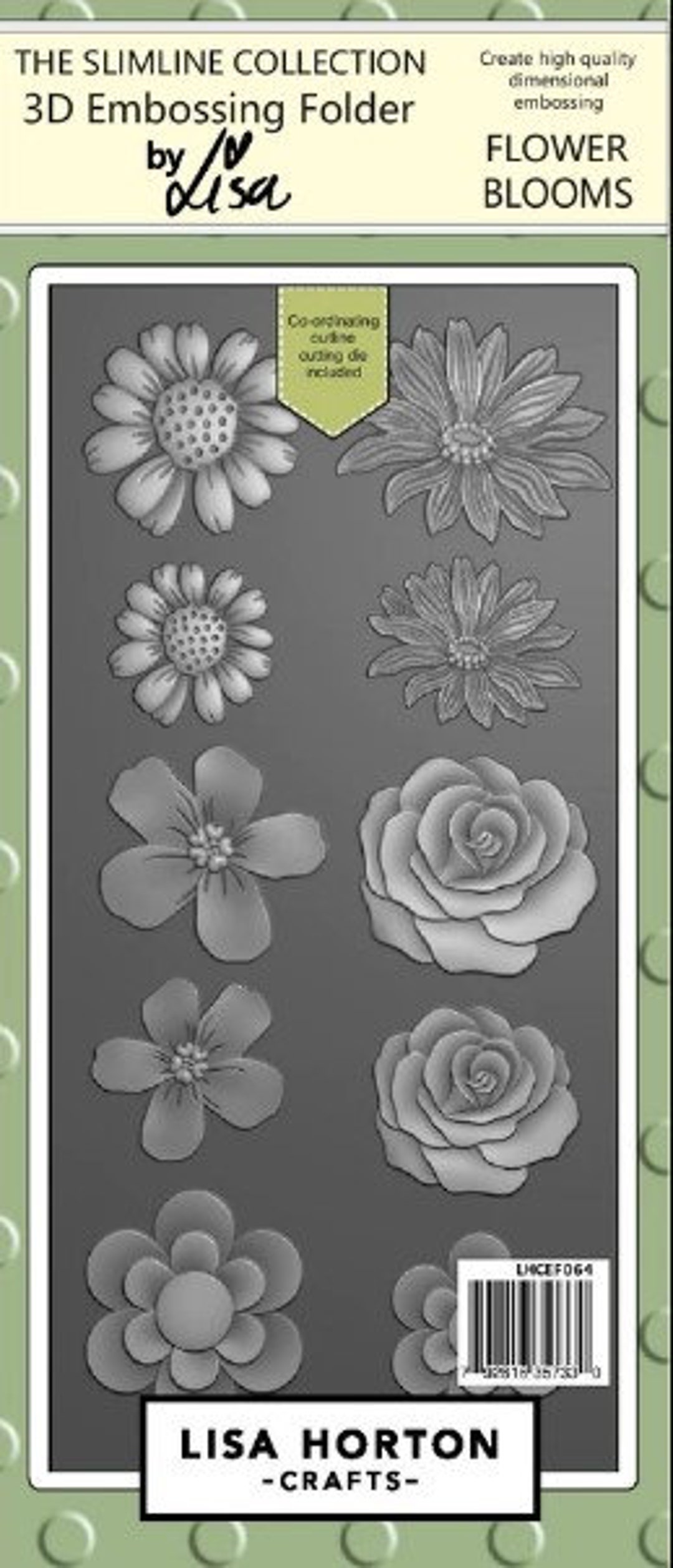 Lisa Horton Crafts 3D Embossing Folder With Cutting Die by Lisa ...