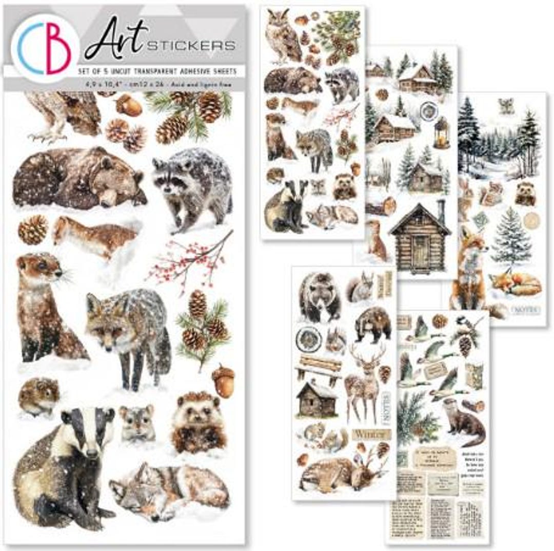 Ciao Bella- Uncut Transparent Adhesive Stickers- Forest Tales - Etsy