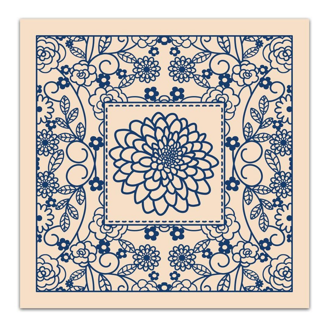 Tattered Lace 8x8 Embossing Folder Floral Frame 896049 - Etsy