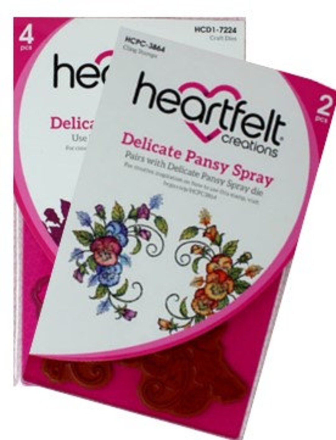 Bundle Heartfelt Creations Delicate Pansy Spray Stamp & Die Set - Etsy