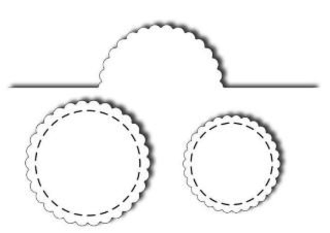Frantic Stamper Cutting Die- Bump Card- Scalloped Circle - Etsy