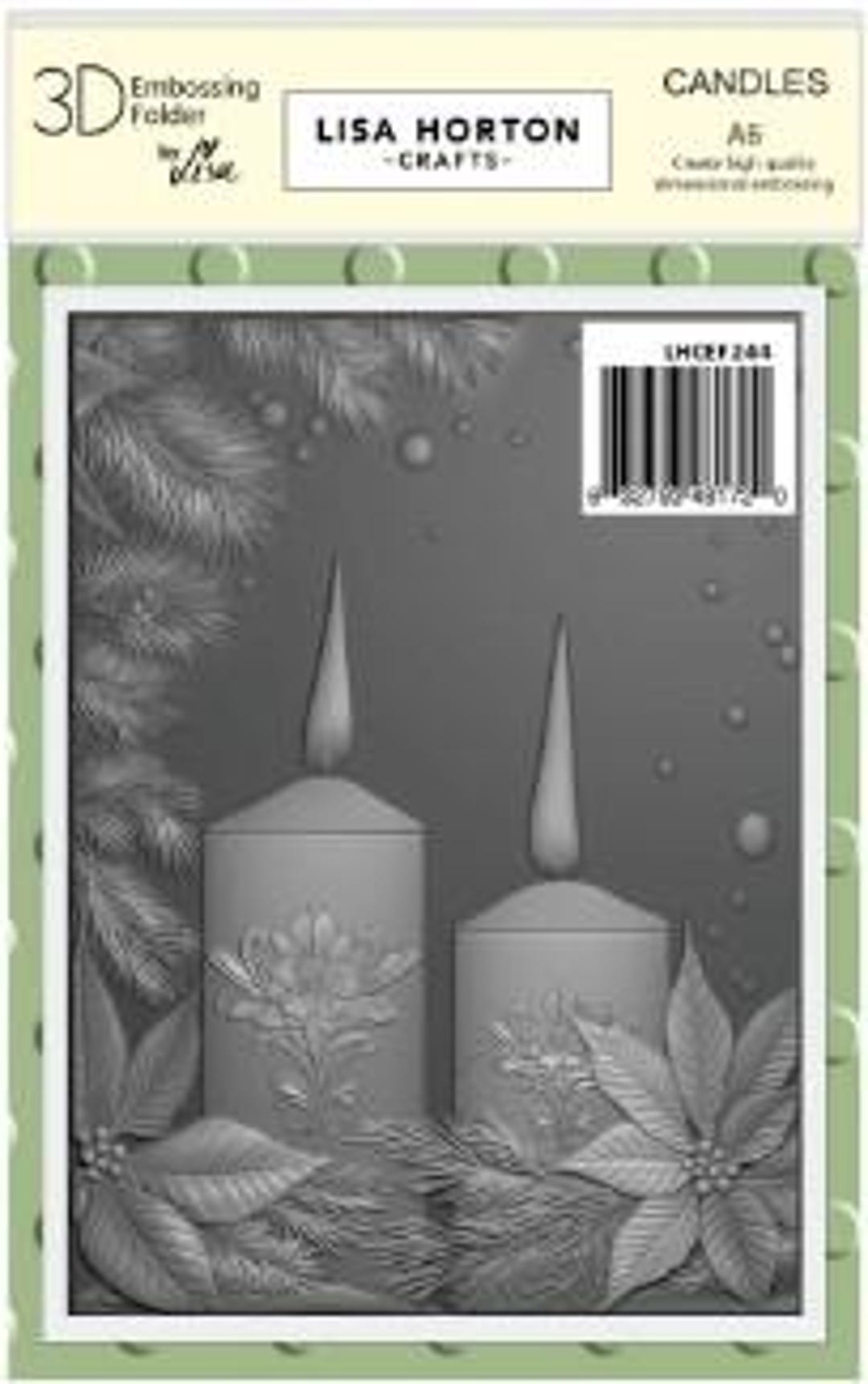 Lisa Horton Crafts 3D Embossing Folder A6 Candles - Etsy