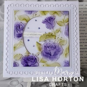Lisa Horton Crafts 3D Embossing Folder & 1 Outline Die by Lisa 6x6 ...