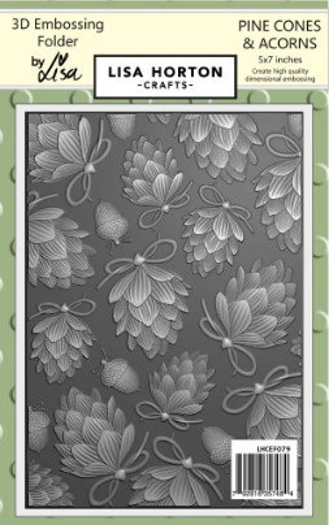 Lisa Horton Crafts 3D Embossing Folder by Lisa Pine Cones & Acorns - Etsy