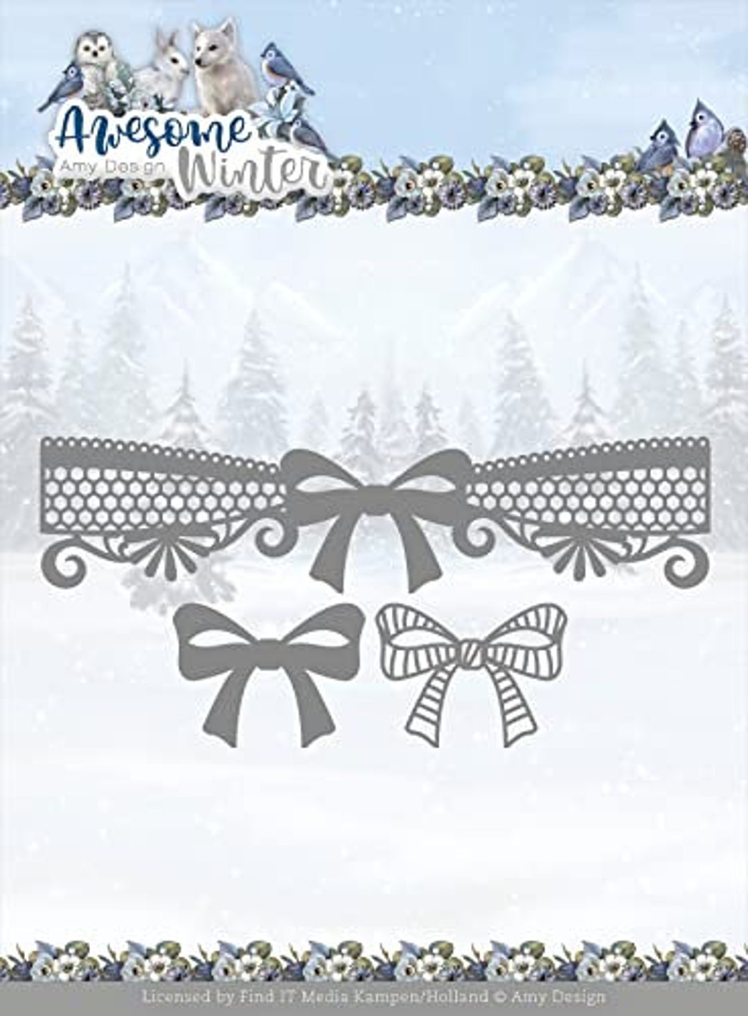 Find It Trading Amy Designs Awesome Winter Winter Lace Bow ADD10254 - Etsy