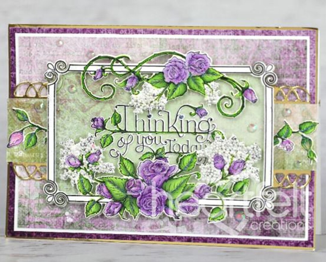 Heartfelt Creations Stylish Rose Frame Stamp & Die Bundle - Etsy