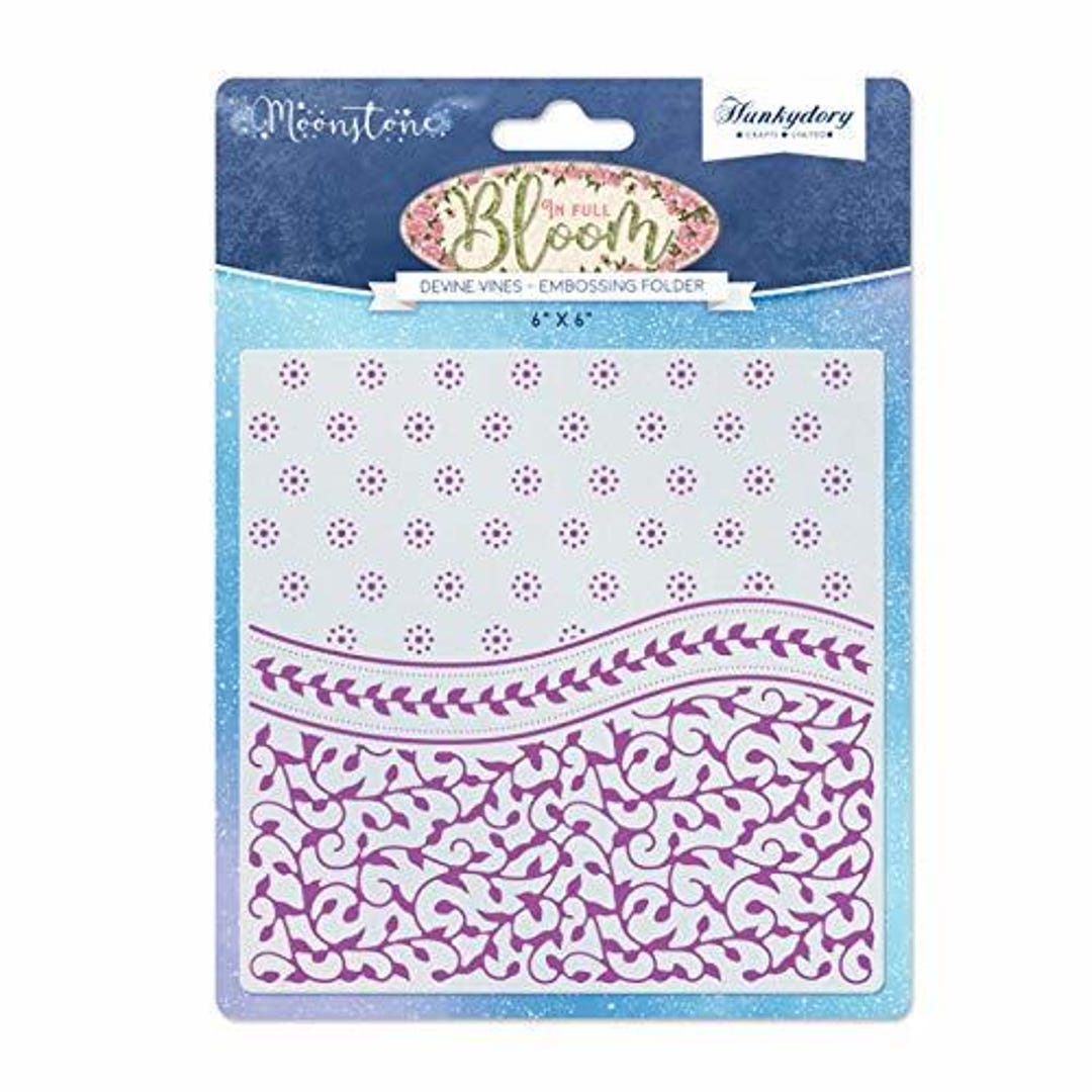 Hunkydory Moonstone Embossing Folder- in Full Bloom- Divine Vines MSTONE702 - Etsy