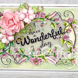 Heartfelt Creations Decorative Cling Stamps Elegant Rose Sentiments - Etsy