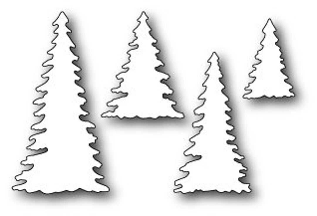 Memory Box Evergreen Trees Die labeled Poppystamps & Memory Box - Etsy