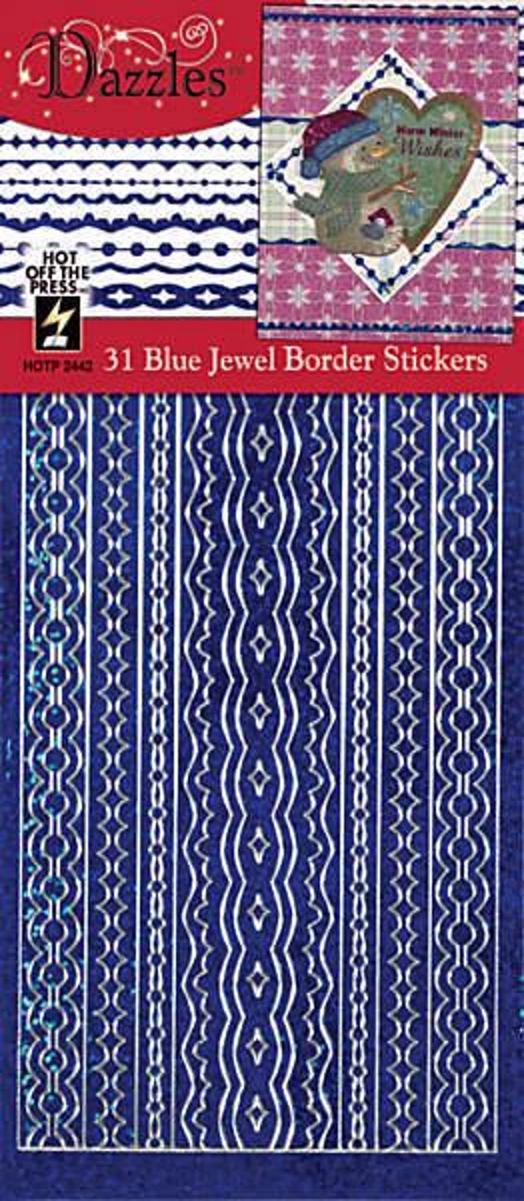 HOTP Dazzles N2442 Blue Jewel Border Stickers - Etsy