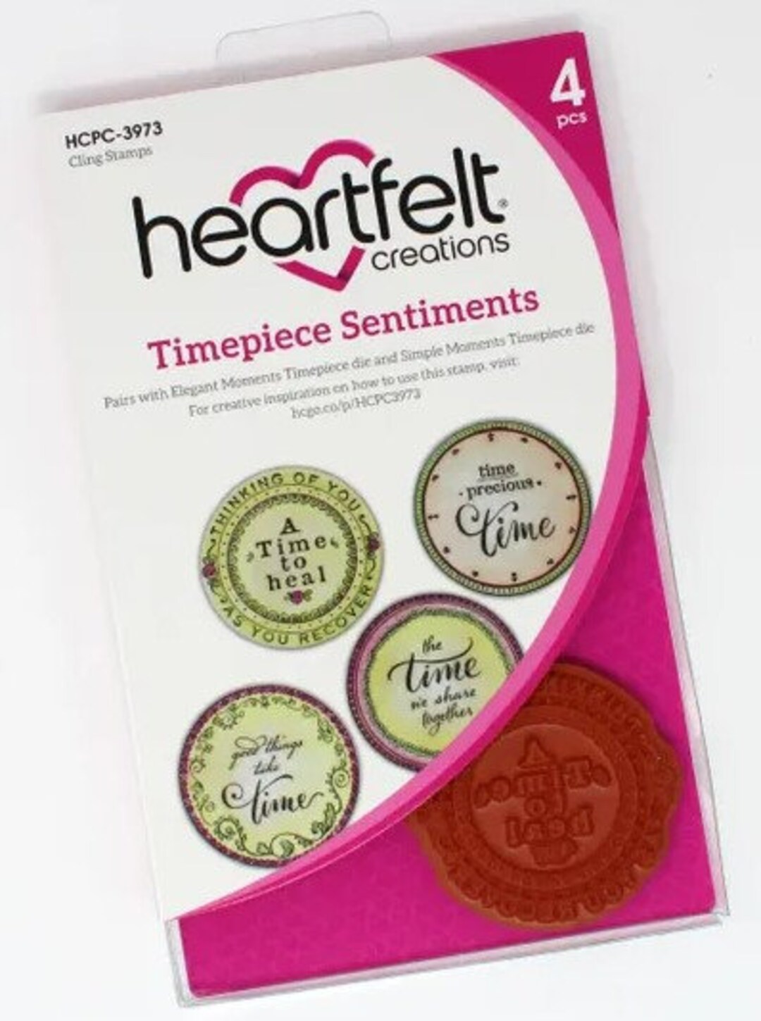 Heartfelt Creations Cling Rubber Stamp Set Timepiece Sentiments - Etsy