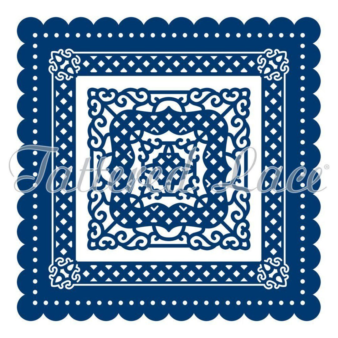 Tattered Lace Chatsworth Scallop Square Dies D357 - Etsy