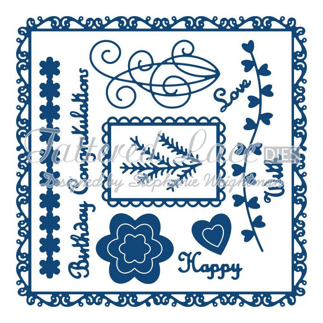 Tattered Lace Dies by Stephanie Weightman ~ Getting Started Die Set, 13 ...