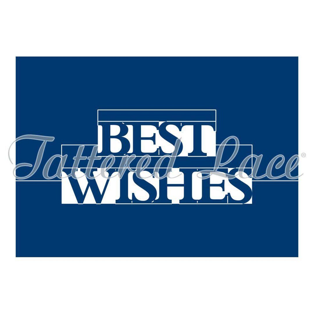Tattered Lace Pop up Word - Best Wishes Cutting Die Set ETL216 - Etsy