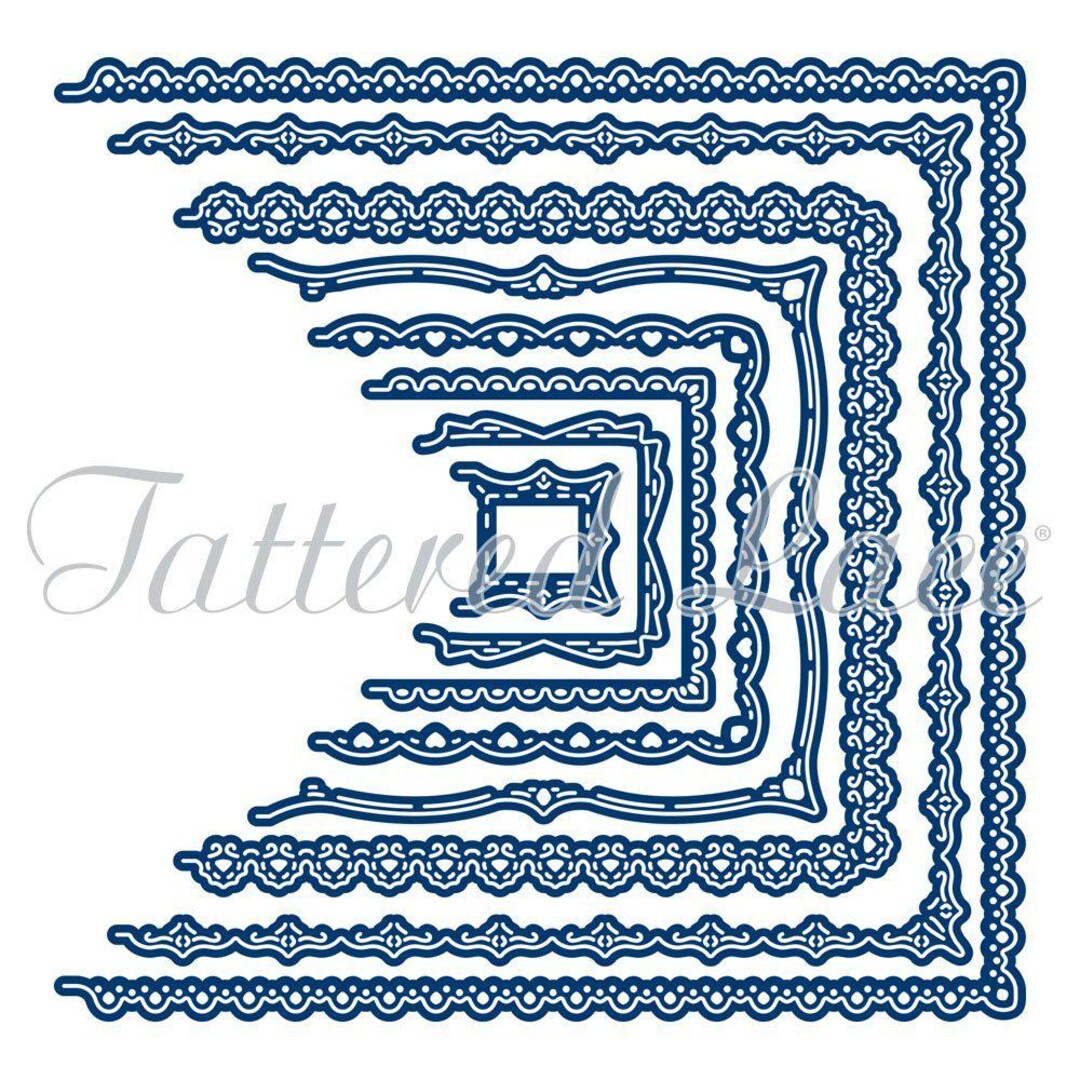 Tattered Lace Card Shapes Ornate Squares 8 Die Set Make Your Own Shaped ...