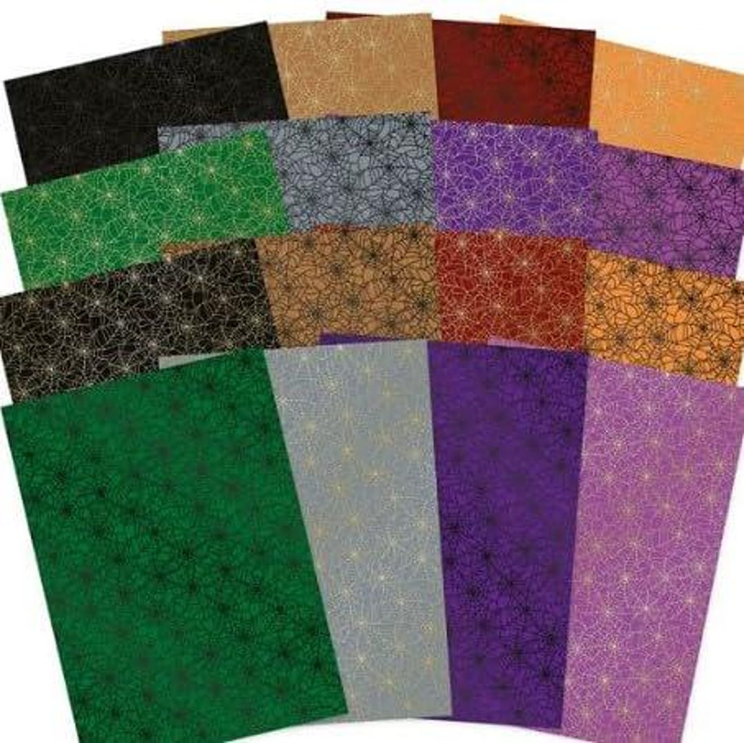 Hunkydory Crafts- Wonderful Webs Luxury Foiled Edge-to-edge Cardstock ...
