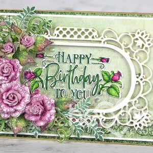 Heartfelt Creations Decorative Cling Stamps Elegant Rose Sentiments - Etsy