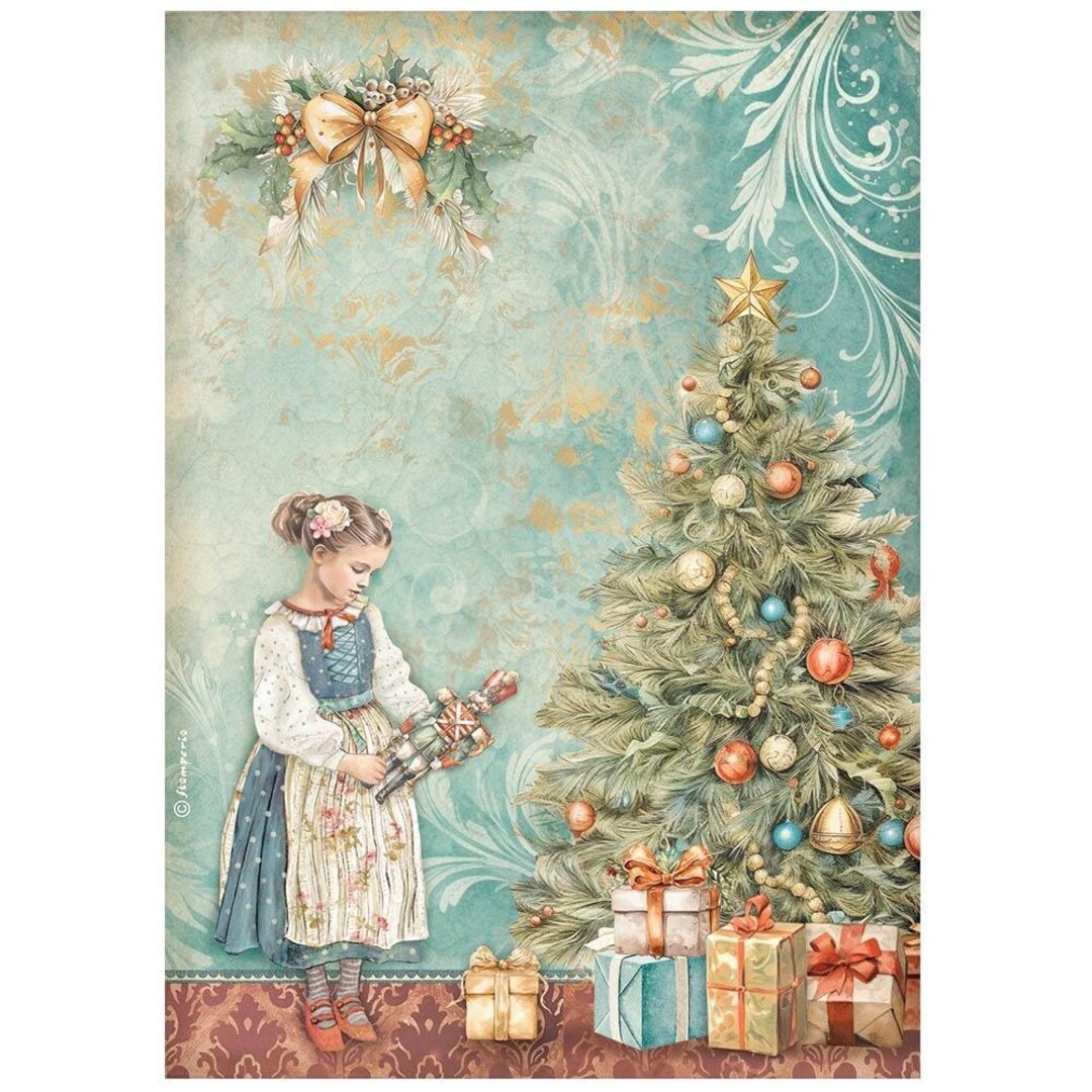 Stamperia A4 Decoupage Rice Paper the Nutcracker Christmas Tree - Etsy