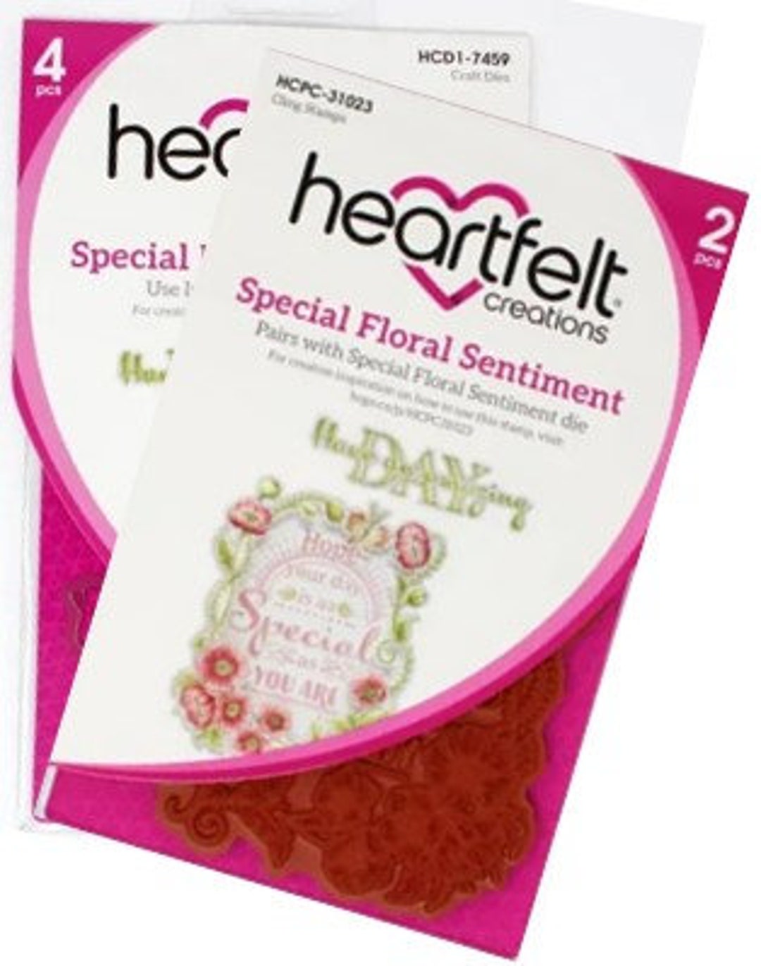 Bundle Heartfelt Creations Special Floral Sentiments Stamp & Die Set - Etsy
