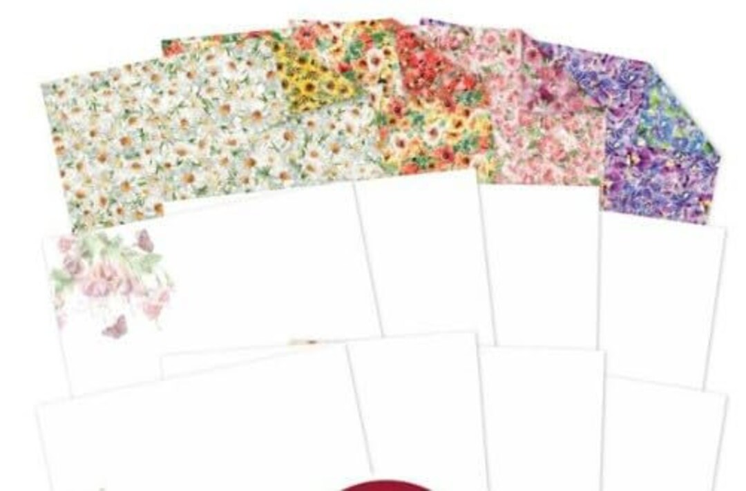 Hunkydory Crafts Rainbow of Flowers Luxury Card Inserts - Etsy