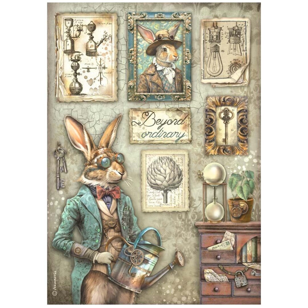 Stamperia A4 Decoupage Rice Paper - Alterego- Rabbit - Etsy