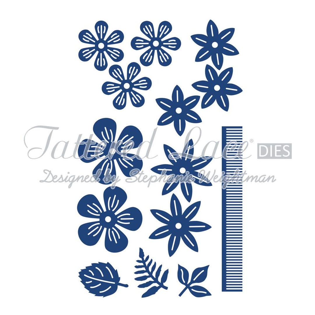 Tattered Lace Dies by Stephanie Weightman Midi Blooms Set of 14 Piece ...
