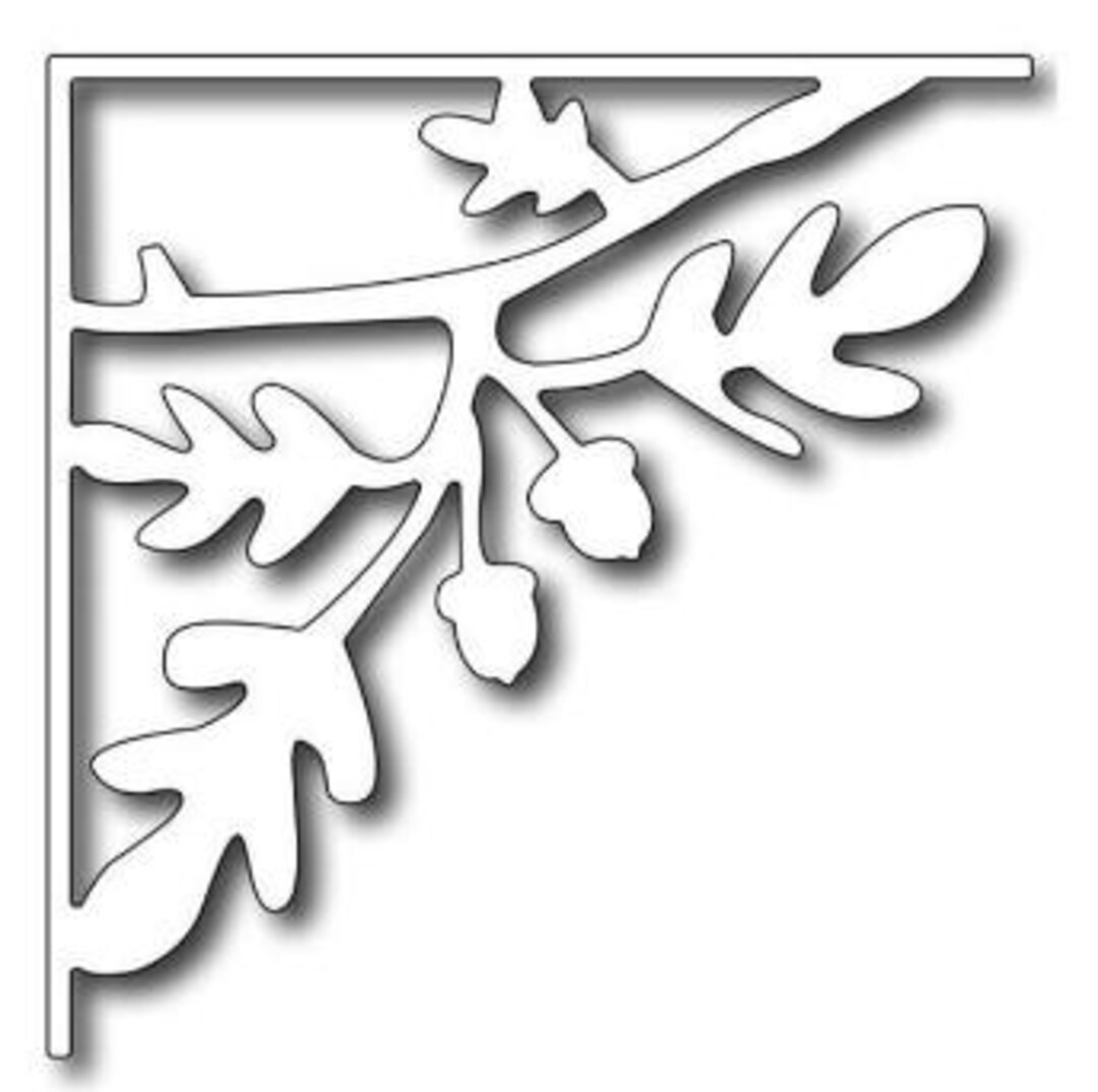 Frantic Stamper Cutting Dies Oak Leaf Corner - Etsy