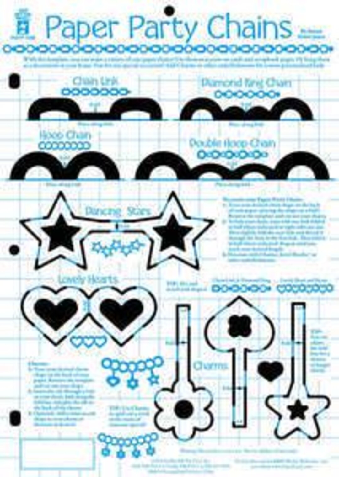 HOTP Template 7382 Paper Party Chains Template - Etsy