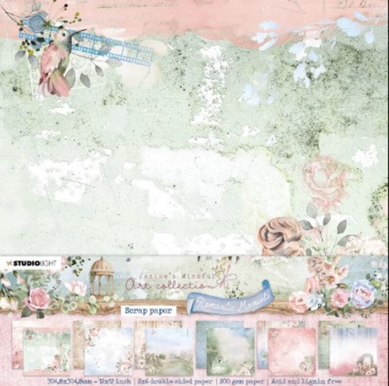 Studio Light Jenine's Mindful Art Collection Romantic Moments 12x12 ...