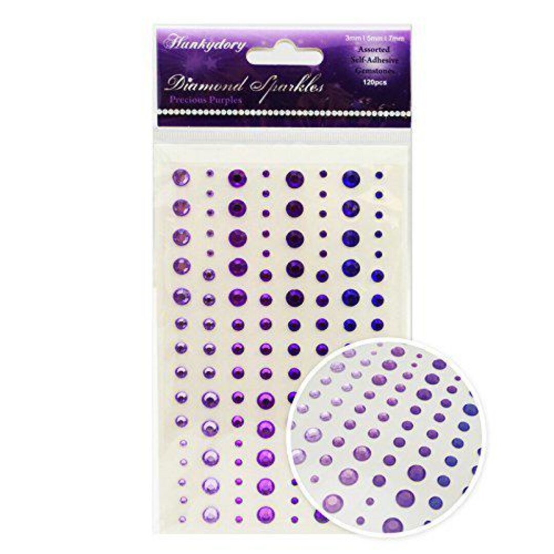 Hunkydory Diamond Sparkles Precious Purples 120 Assorted Self-adhesive ...