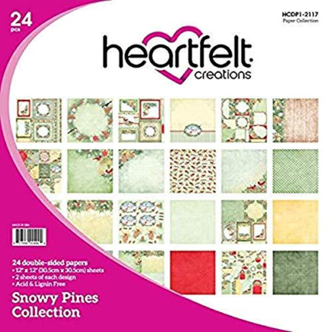 Heartfelt Creations Paper Collection 12x12- Snowy Pine - Etsy