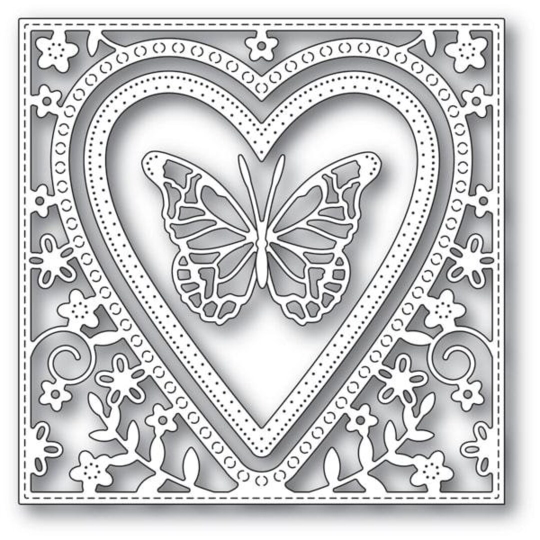 Memory Box Die Butterfly Heart Frame - Etsy