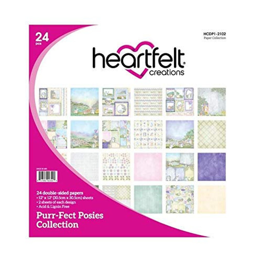 Heartfelt Creations Double-sided Paper Pad 12x12 24/pkg-purr-fect ...