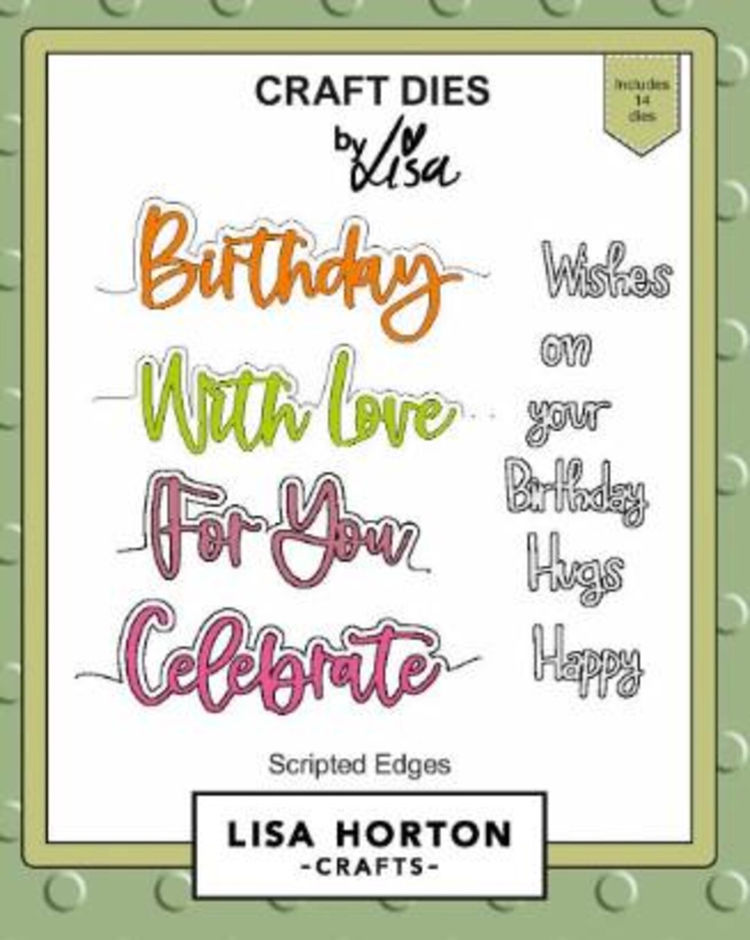 Lisa Horton Crafts- Scripted Edges Craft Dies- 14 Dies - Etsy