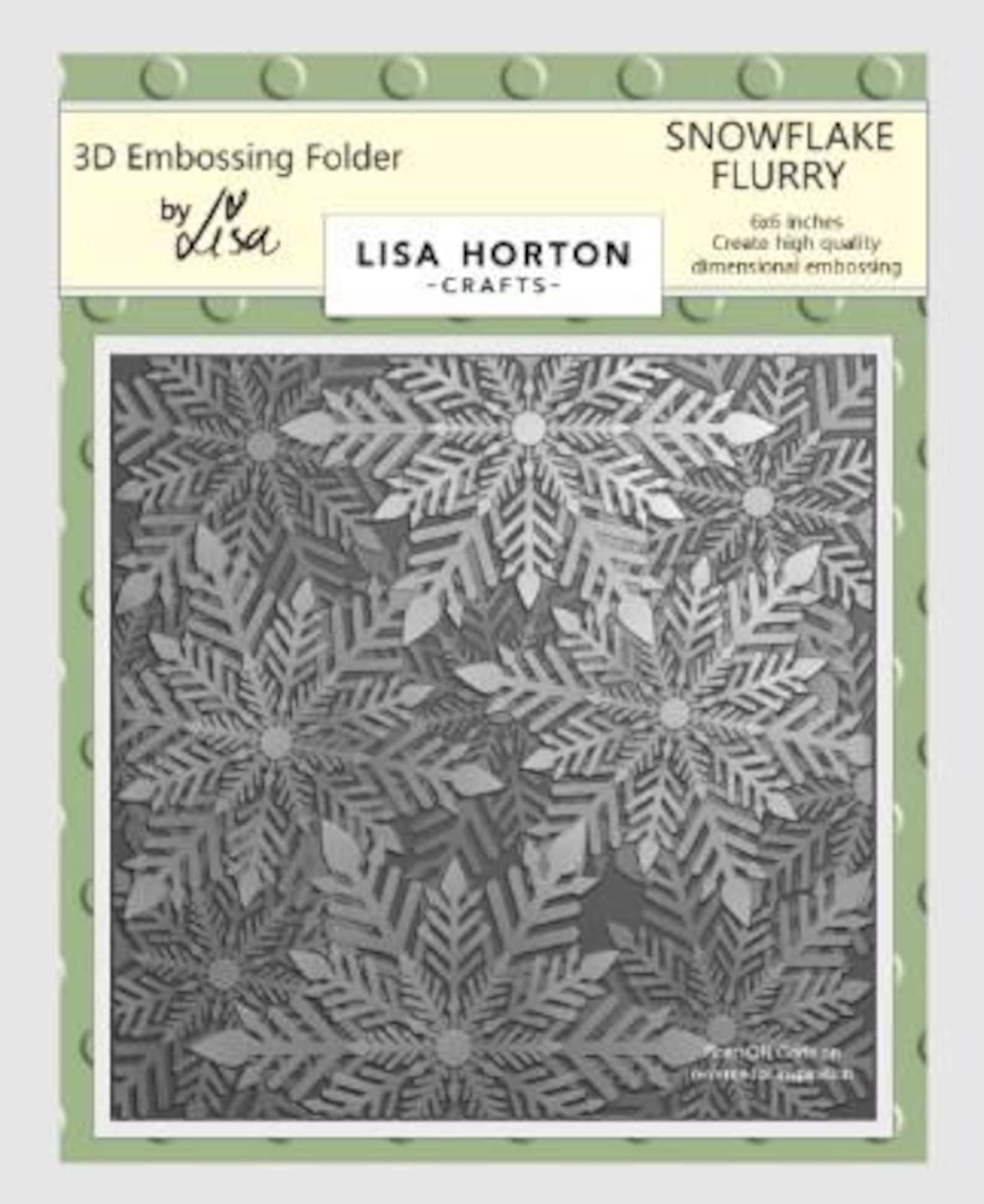 Lisa Horton Crafts 3D Embossing Folder by Lisa 6x6 Snowflake Flurry - Etsy