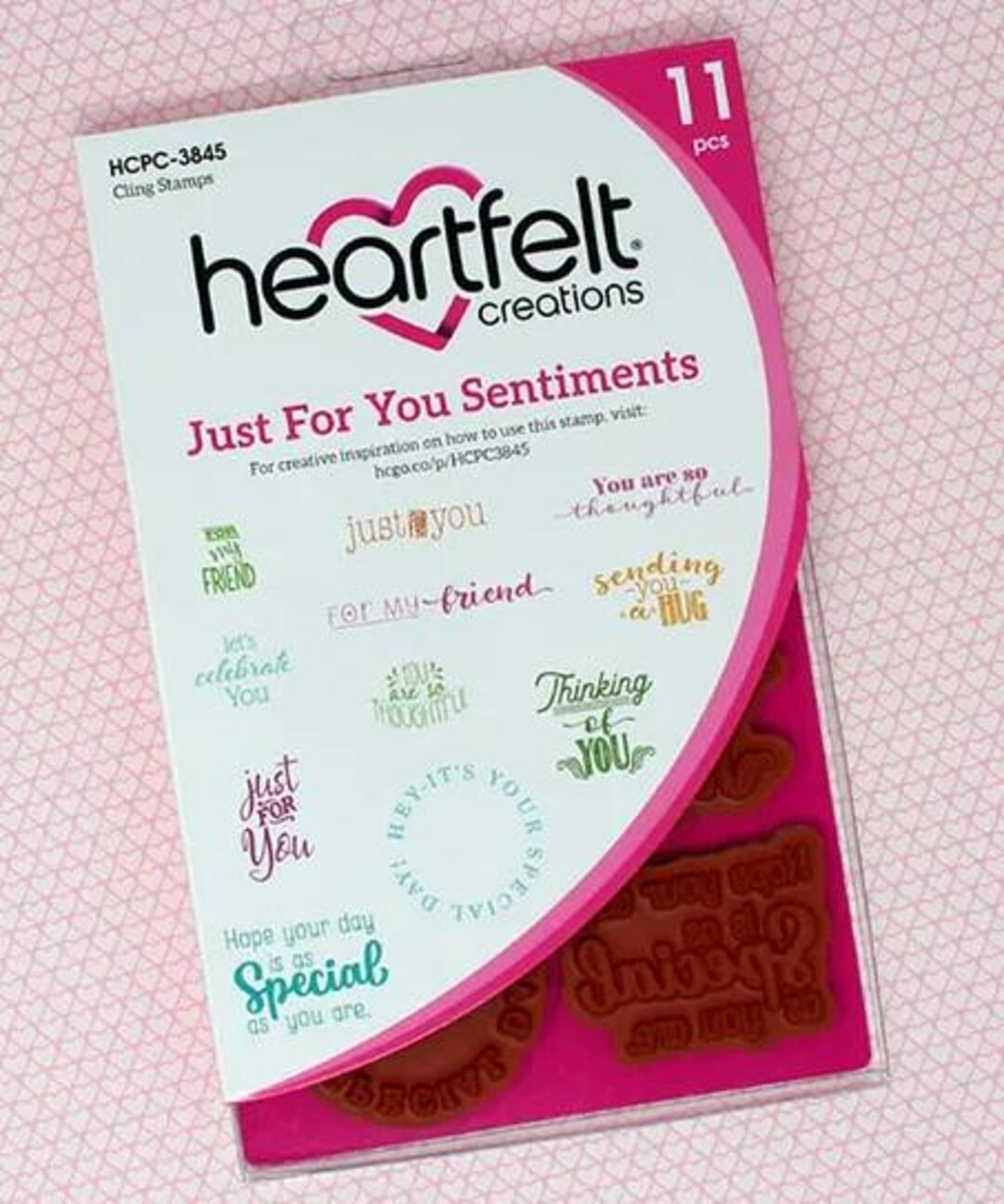 Heartfelt Creations Cling Rubber Stamp Set 5"x6.5"-just for You ...