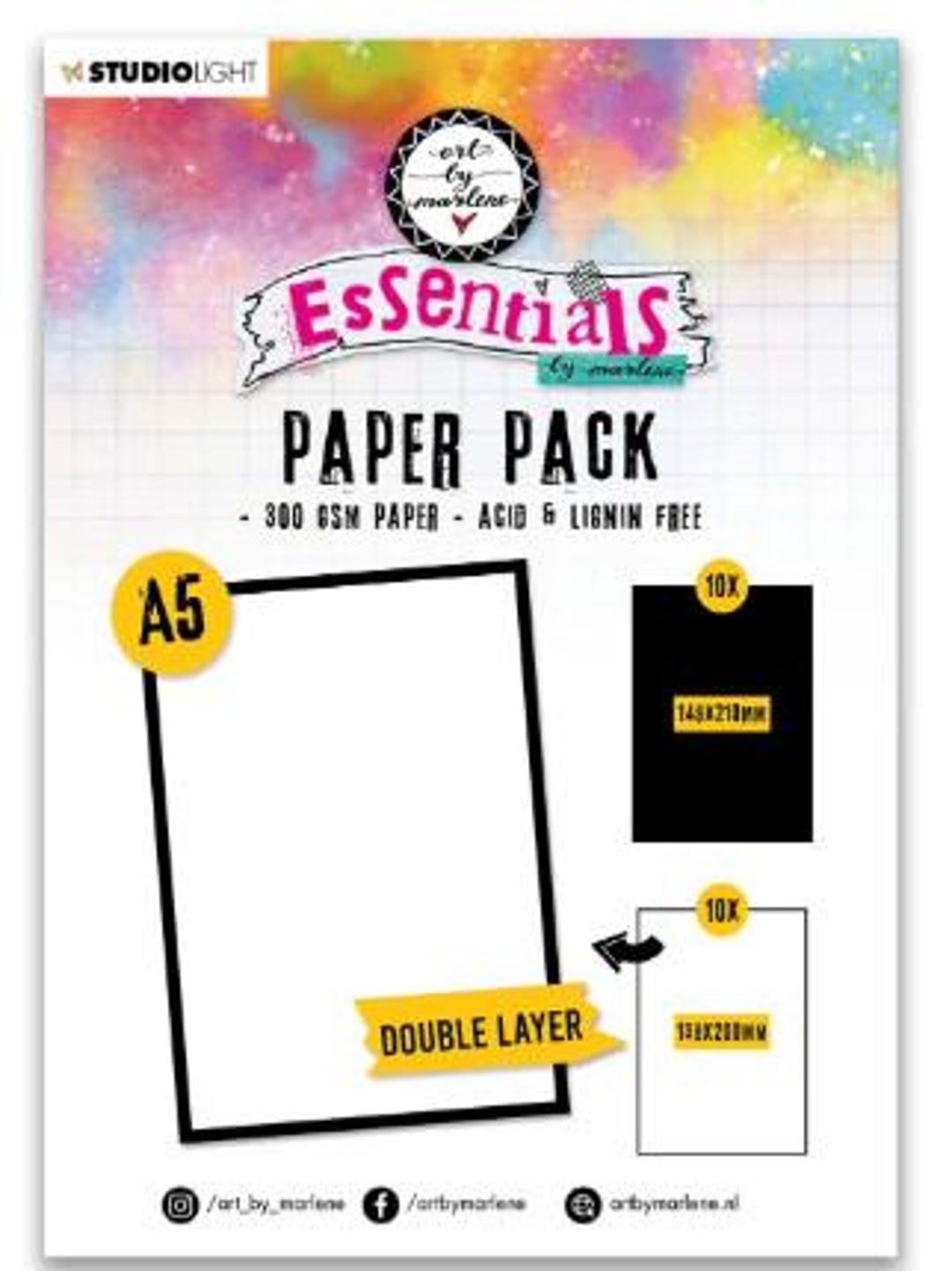 Studio Light- Essentials by Marlene Paper Pack Double Layered 20 Sh - Etsy