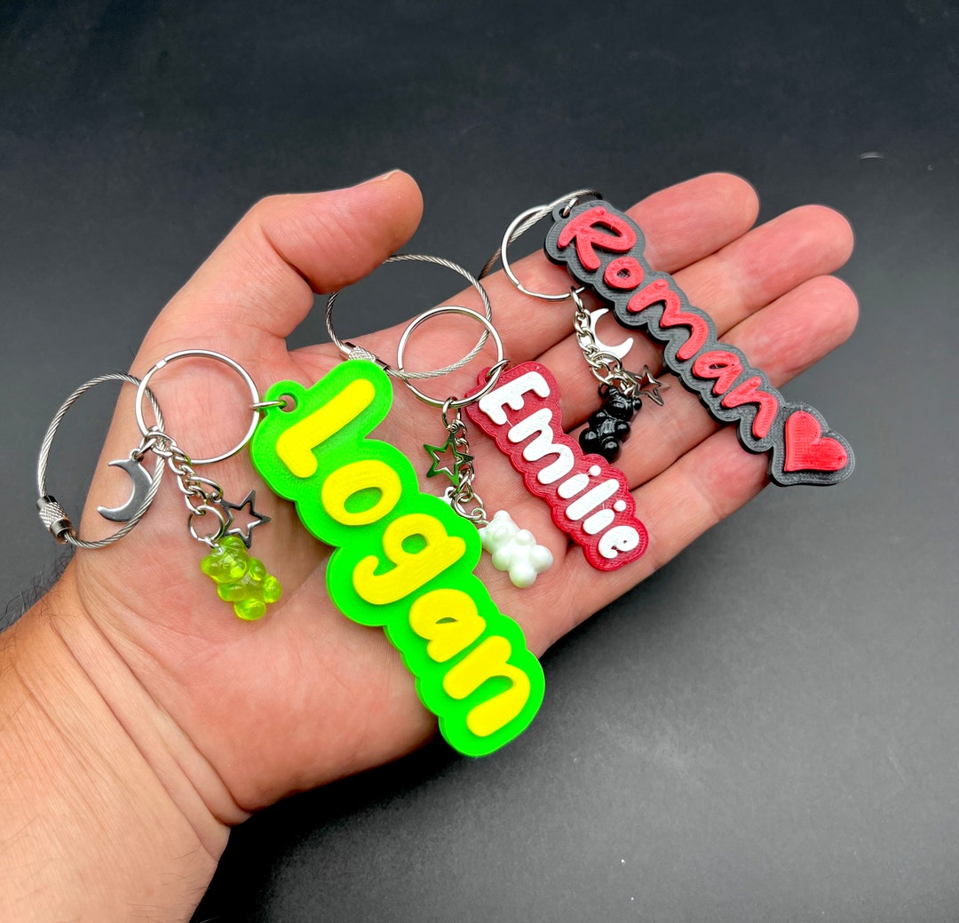 Personalized Name Keychain / Personalized Gift for Mom / Charms Keyring ...