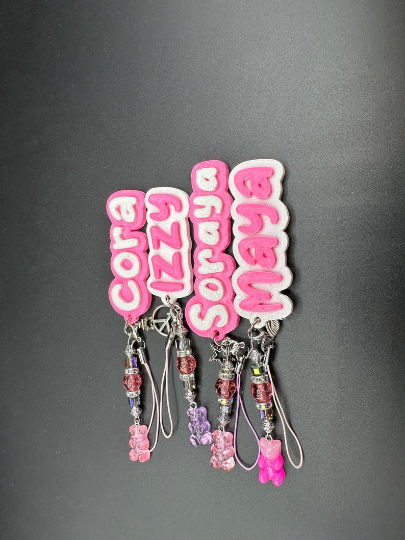 Personalized Two-tone Name Keychain: Custom 3D Printed Gift - Etsy